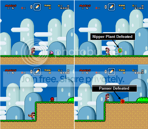 SMB3 Nipper Plant & SMB2 Panser displays a glitched tile when they're ...